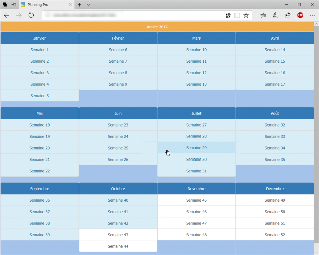 Logiciel Planning Pro
