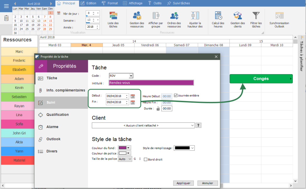 Logiciel Planning Pro